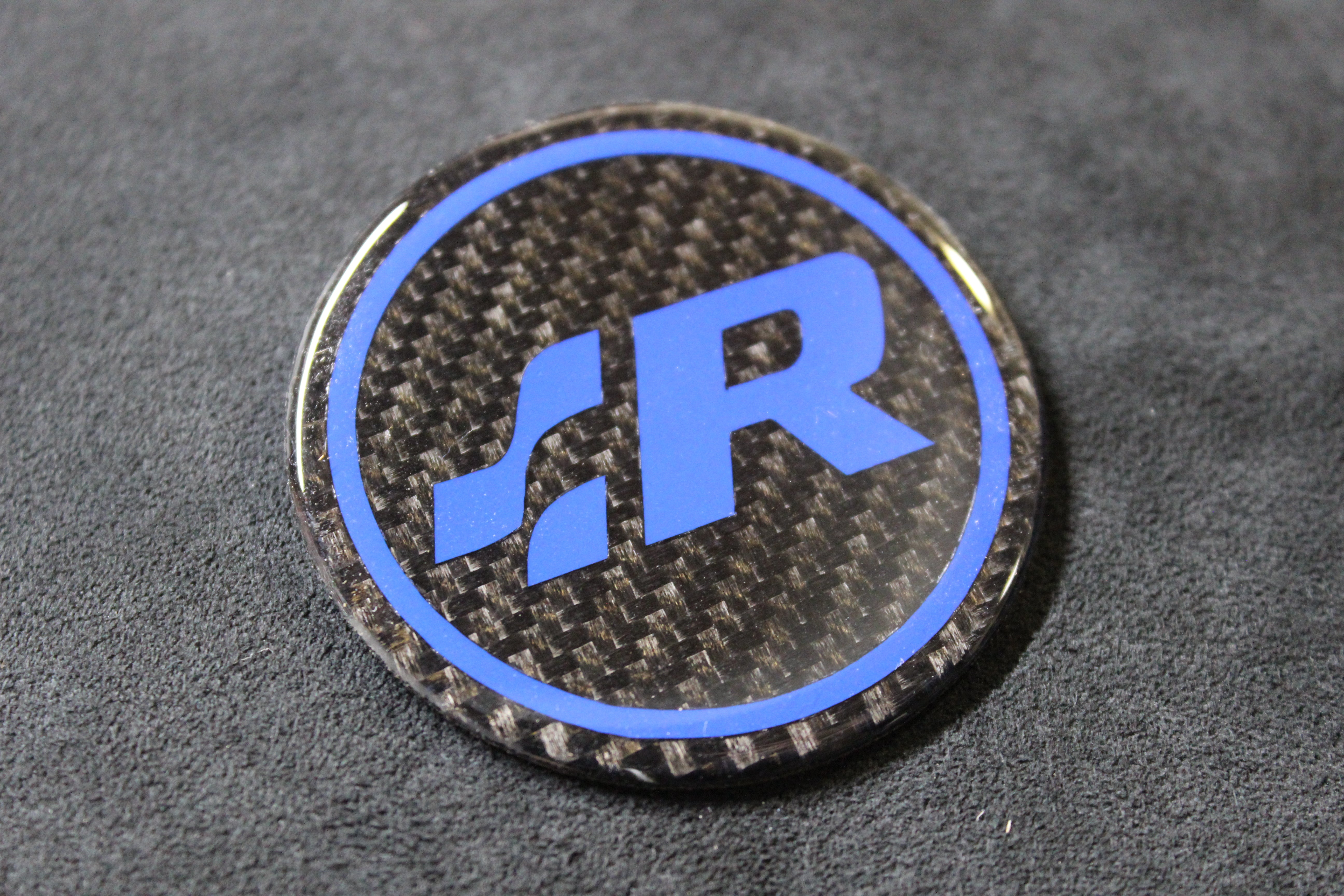 Carbon VW R Badge – Swift Stitch Upholstery